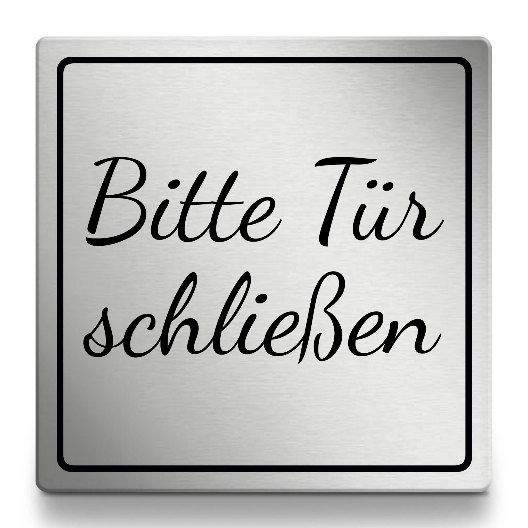 Bitte Tür schließen Schild, selbstklebende wetterfeste Schilder